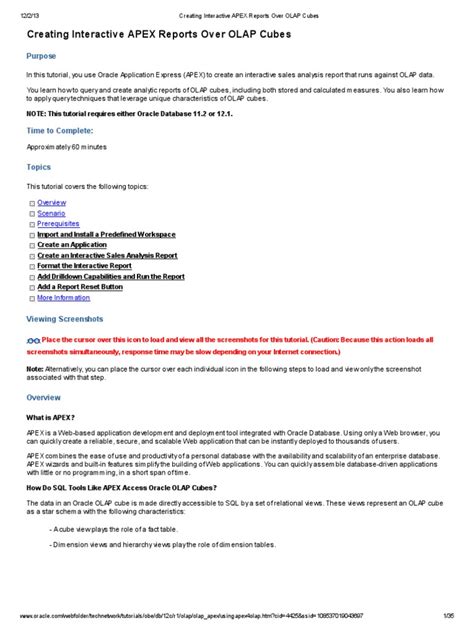 creating interactive apex reports over olap cubes pdf oracle