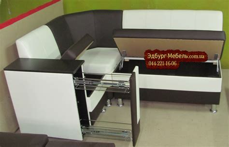 Кухонный уголок "Шарм" с карго в подлокотнике + 2 пуфа: продажа, цена в ...