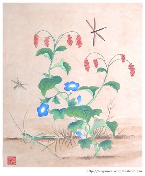 신사임당 초충도 밑그림 네이버 블로그