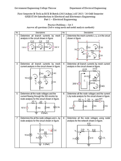 Electrical Engineering Practice Problems Pdf