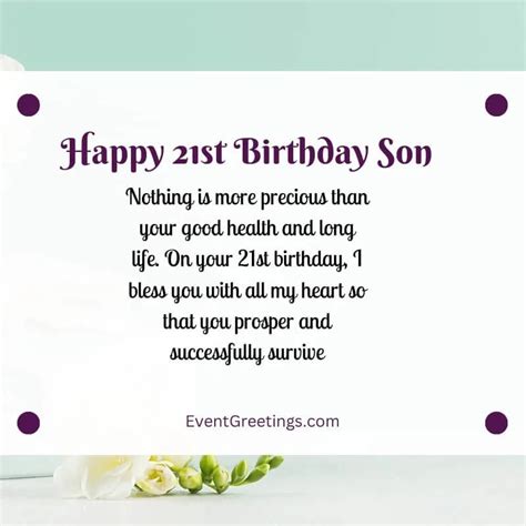 35 Exclusive Happy 21st Birthday Son Wishes
