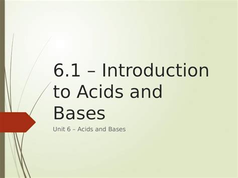 PPTX 6 1 Introduction To Acids And Bases Unit 6 Acids And Bases DOKUMEN TIPS