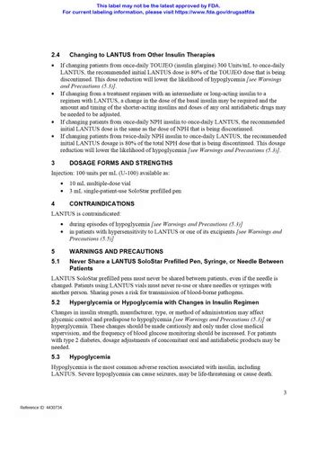 Lantus 100 Iu Injection Packaging Size 1x3 Ml At ₹ 915pack In Nagpur