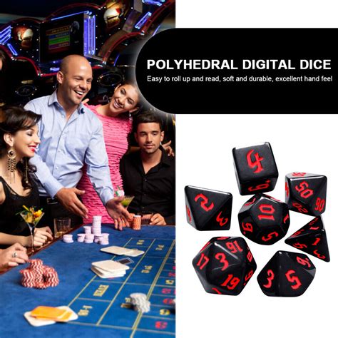 7pcs Set Multi Sided Digital Dices D4 D6 D8 D10 D12 D20 For Trpg Red