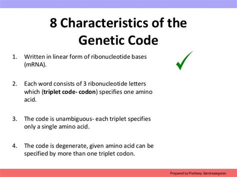 Ch3 The Genetic Code