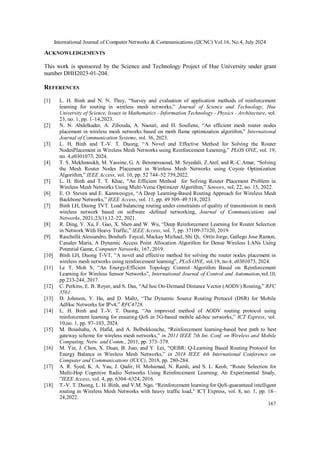 Irlr An Improved Reinforcement Learning Based Routing Algorithm For