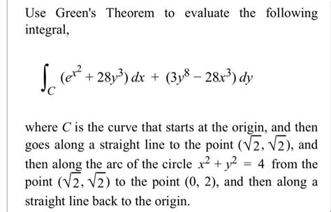 solved use green s theorem to evaluate the following