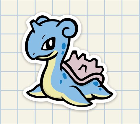 This Glossy Lapras Sticker Is Printed With Rich Beautiful Colors On