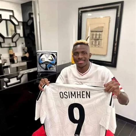 FIFA Honours Victor Osimhen With Special Ball And Jersey Following His