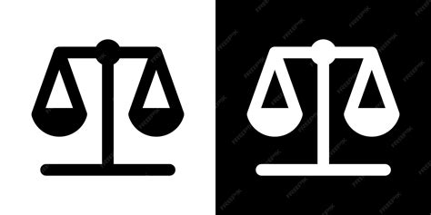 Premium Vector Black Scales Justice Scale Icon Libra Sign Business