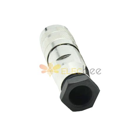 12 Pin Female M16 Solder Type Straight Connector Shield