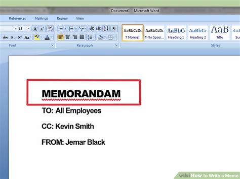 How To Write A Memo With Pictures WikiHow