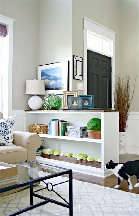Finished Half Wall Bookcase Living Room Decor Living Room Remodel