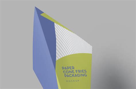Side View Paper Cone Fries Mockup Fast Food Branding Zippypixels