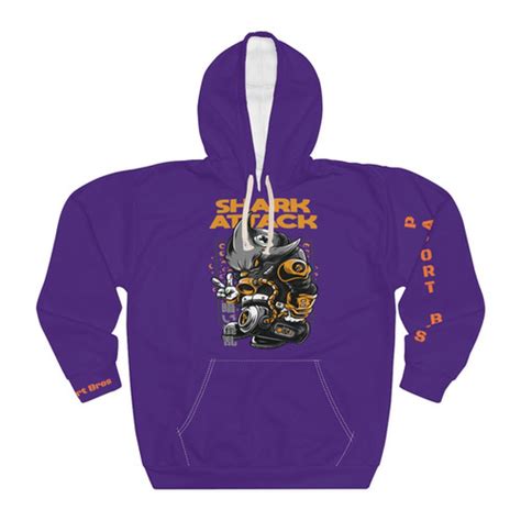 Passport Bros Xtreme Streetwear™ Shark Attack Pullover Hoodie