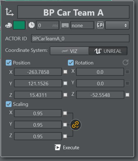 Supported Unreal Actions