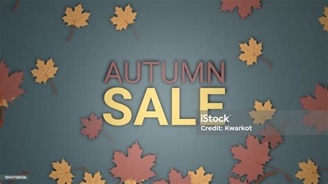 가 판매 배너 녹색 배경에 3d 렌더링 종이 다채로운 나무 잎 0명에 대한 스톡 벡터 아트 및 기타 이미지 0명 10월 9월 Istock