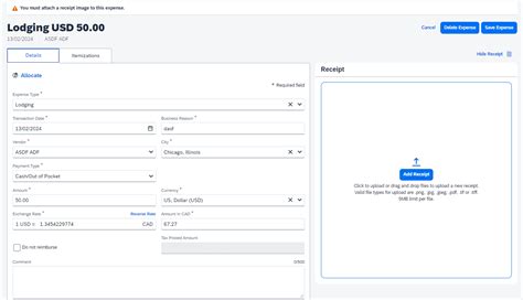 Solved Missing Receipt Affidavit Sap Concur Community