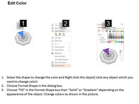 Eight Staged Concentric Process Diagram With Icons Powerpoint Template Slide PowerPoint