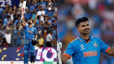 Ind Vs Nz Cwc 2023 Semi Final Virat Kohli Shreyas Iyer Hundreds Power India To 397 4 At Wankhede