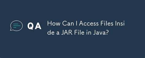 如何在 Java 中存取 Jar 檔案內的檔案? Java教程 Php中文網 如何在 Java 中存取 Jar 檔案內的檔案? Java教程 Php中文網