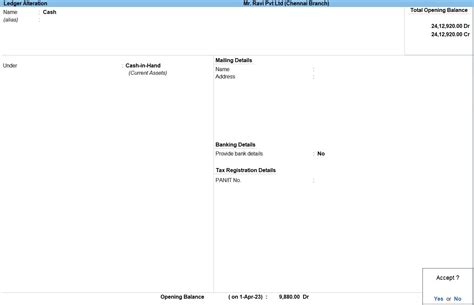 creating multiple ledger in tally prime