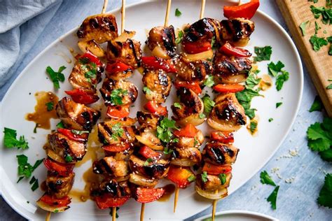 Honey Garlic Chicken Skewers Nickys Kitchen Sanctuary