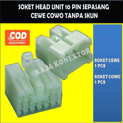 Soket Kabel 10 Pin Head Unit Hu Oem Tape Mobil Toyota Avanza Xenia
