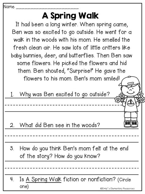 Reading Comprehension Second Grade