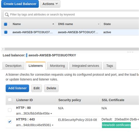 Ssl Certificate Configuring For Elastic Beanstalk Environment