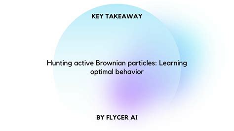 Mastering The Hunt Discovering Optimal Behavior For Active Brownian