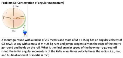 Solvedproblem 5 Conservation Of Angular Momentum Merrv Go Round