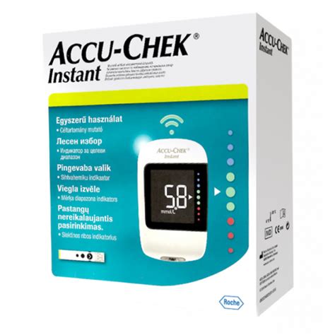 Комплект за измерване на кръвна захар Accu Chek Instant Глюкомер 1 бр Тест ленти 20 бр