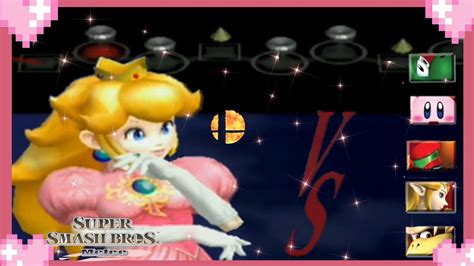 Super Smash Bros Melee Classic Mode Peach Youtube
