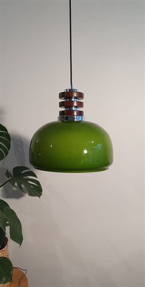 Vintage Green Pendant Light Ceiling Light Mcm Lightning Sijaj