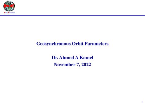 Pdf Kamel Orbital Elements