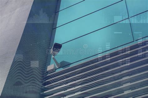 Cctv Monitoring Outdoor Video Surveillance Camera For Object Protection Stock Illustration