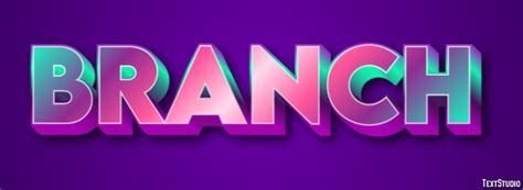 Branch Text Effect And Logo Design Word