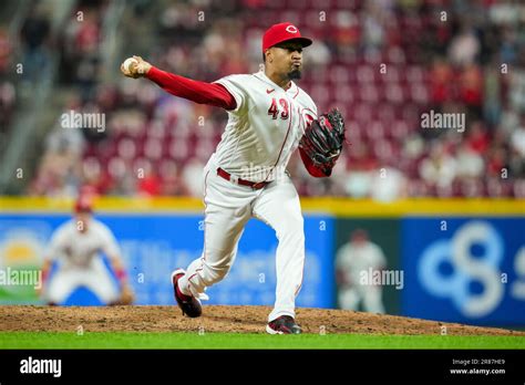 Cincinnati Reds Alexis Diaz Throws During The Ninth Inning Of A