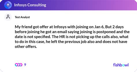 My Friend Got Offer At Infosys With Joining On Jan Fishbowl