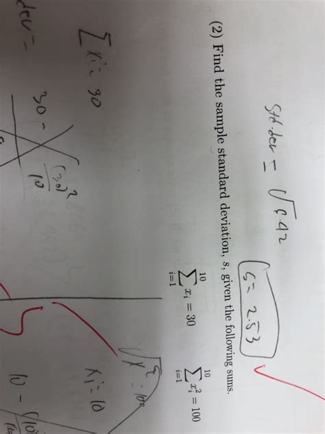 Solved S 233 2 Find The Sample Standard Deviation S
