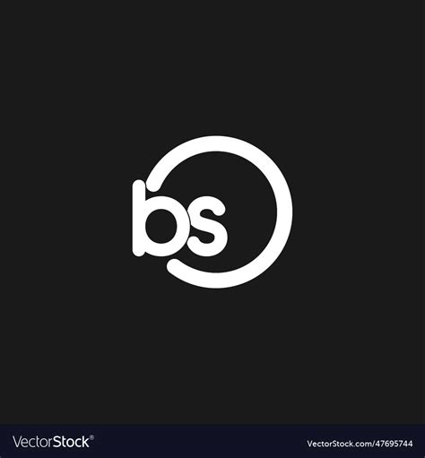 Initials Bs Logo Monogram With Simple Circles Vector Image