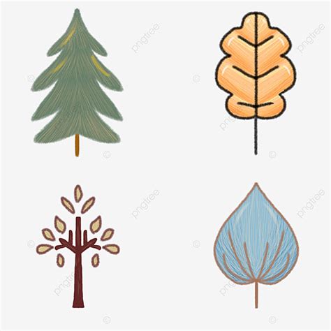 Tree Grouping Clipart Transparent PNG Hd Group Of Tree 1 Tree Doodle Nature PNG Image For