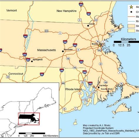 Distribution Of Six Types Of Massachusetts Towns According To Forest