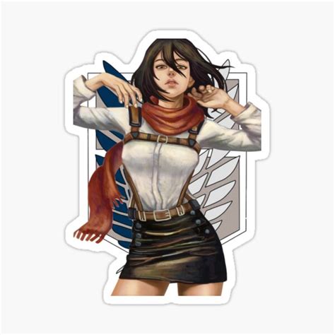 Mikasa Ackerman Wings Of Freedom Sticker For Sale By Illustratoral