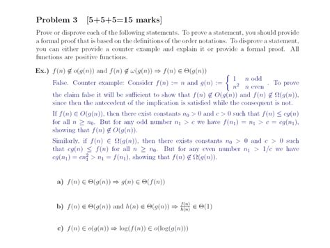 Solved Problem 3 55515 Marks Prove Or Disprove Each Of
