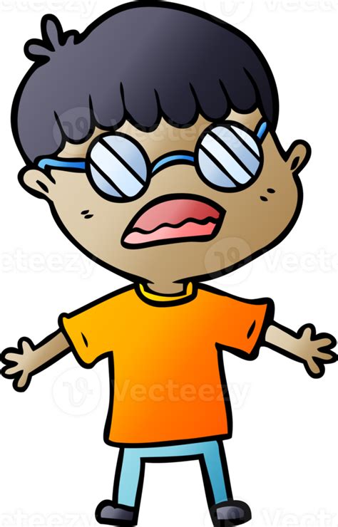 Dibujos Animados Chico Vistiendo Gafas Dibujo 46688534 Png