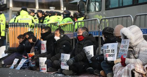 민주노총 민주당 당사 점거농성노란봉투법 처리 요구