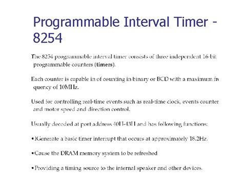 Pit Programmable Interval Timer Introduction To 82538254 825354