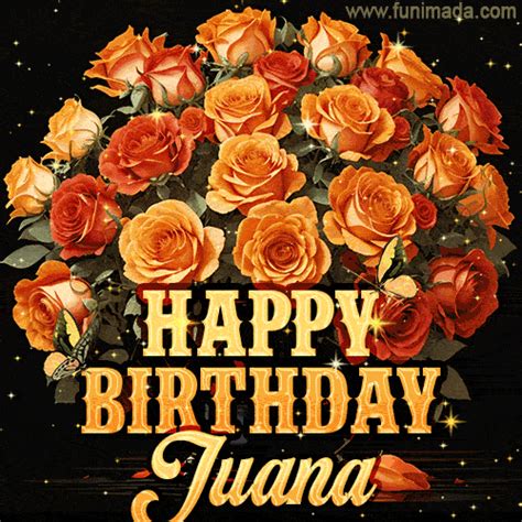 Beautiful Orange Roses Birthday  For Juana Download On